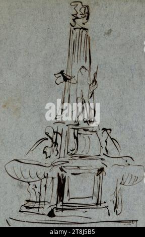 Architectural study, Rudolf Weyr, Vienna 1847 - 1914 Vienna, drawing, 9 ...