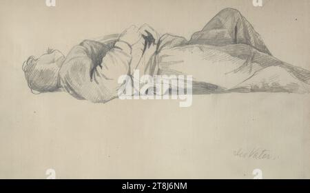 Emerich Alexius Swoboda The artist's father lying on his back. Pencil ...