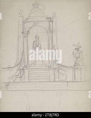 Emerich Alexius Swoboda Sketch and floor plan of a monument; Sketch of ...