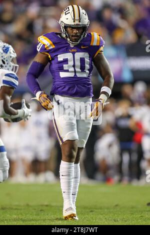 LSU linebacker Greg Penn III (30) during the first half of an NCAA ...