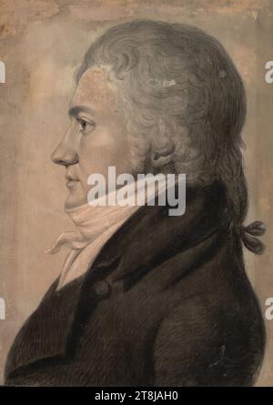 The tinted drawing of a man in profile. Sketchbook and household ledger ...