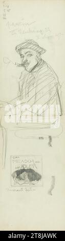 Jules Pascin Self -portrait with cigarette. Pencil Sketchbook: 1900 ...