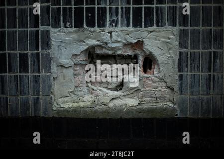 Hole in basement of house. Hole in wall. Details of house Stock Photo ...