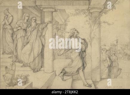 Franz Theodor Grosse Odysseus leaves Alkinoos, Arete and Nausikaa to ...