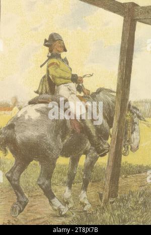 Walter Ziegler Post rider in front of a guide. Lithography 1902 , 1902 ...