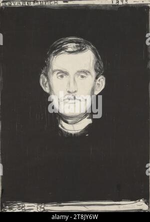 Self-Portrait - by Edvard Munch, 1895 Stock Photo - Alamy