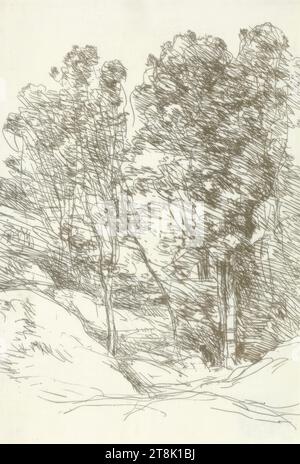 Jean-Baptiste Camille Corot Memory of Sologne. Lithography (autograph ...