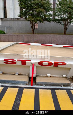 Massive stop gate outside federal building in Washington, DC Stock ...