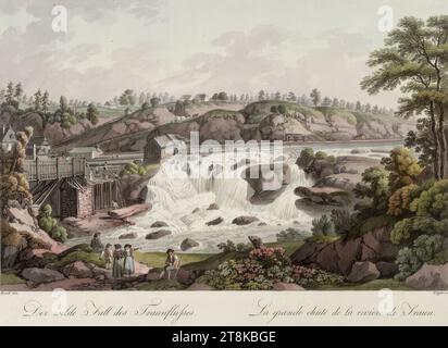Ferdinand Runk The Traunfall. Etching, colored around 1810 Stock Photo ...