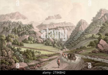 Ferdinand Runk The Loibl Pass. Etching, colored around 1810 Stock Photo ...