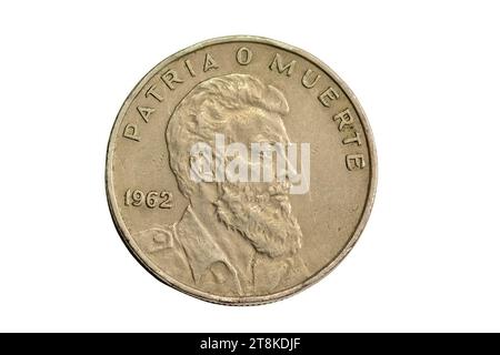 Forty Cents Cuban Coin. Vintage currency single object isolated in ...