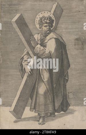 Andrew, Christ and the twelve apostles, Marcantonio Raimondi (Argini ...
