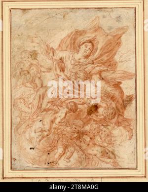 Giuseppe Danedi GEN. IL MONTALTO Himmelfahrt Mary. Red Chalk Stock ...