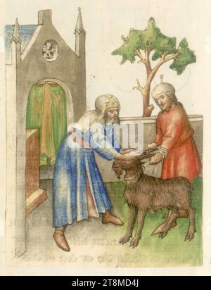 Sacrifice of a Goat, History Bible, Anonymous, 1420-1430, Drawing ...