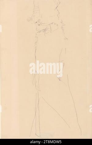 Egon Schiele Portrait Gerti Schiele with closed eyes. Pencil on ...
