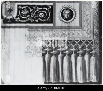 Karl Rahl (The Younger) Border with tassels. Coal Stock Photo - Alamy