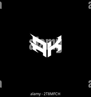 AK Premium emblem logo initial esport and gaming design concept Stock ...