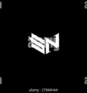 SN Premium emblem logo initial esport and gaming design concept Stock ...