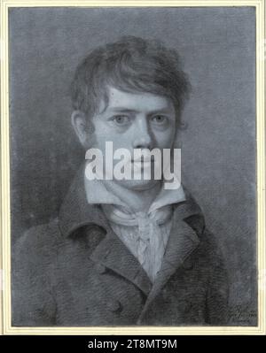 Johann Christoph Rist Self -portrait. Black chalk, heighted with white ...