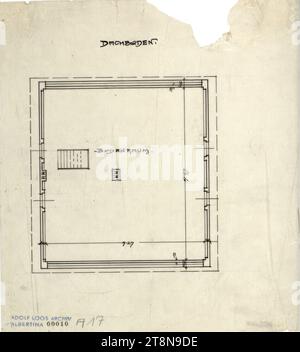 Vienna, Helene Horner house, floor plan of the attic, 1913 ...