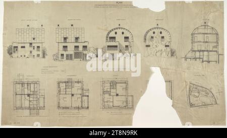 Horner House, Vienna, Sauraugasse, submission plan with improvements ...