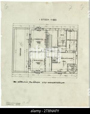 Haus Scheu, floor plan, 1st floor, early version, 1912-1913 ...