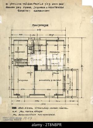 Vienna, Helene Horner House, floor plan of the raised ground floor ...