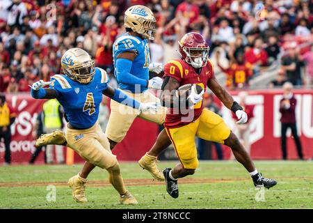 UCLA defensive lineman Carl Jones Jr. runs onto the field before an ...