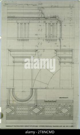 Rome, Marcellus Theater, details of the lower order, elevation, section ...