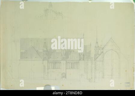 architectural sketch, perspective, Alfred Castelliz (Celje 1870 - 1940 ...