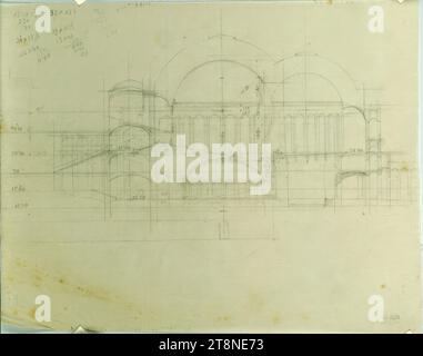 Alfred Castelliz Dornach, Goetheanum, dome building, longitudinal ...