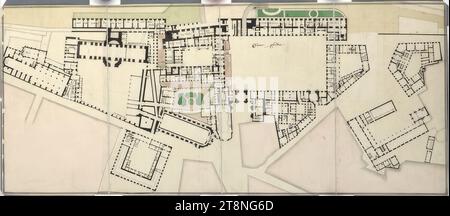 Vienna I, Hofburg, overall plan, 1st floor, historical floor plan, 1st ...
