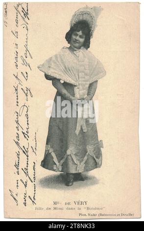 VERY, Mlle. De Semaphore. As Mimi in Bohème. Photo Nadar Stock Photo ...