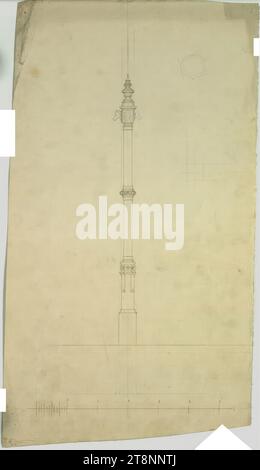 Vienna II, Freudenau, racecourse, wooden horse column with Habsburg ...