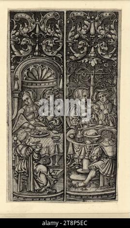 Two sides of a scabbard, with two pairs, Monogrammist AC (Netherlands ...