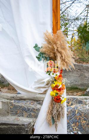 Autumn flowers bad for party decorations Stock Photo - Alamy