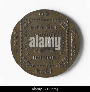 A Map of France, 1794, Anonymous, Medal Engraver, Array, Numismatic ...