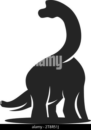 brachiosaurus dinosaur vector logo icon clipart Stock Vector Image ...