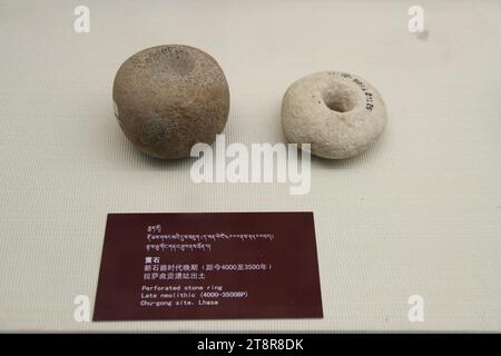 Neolithic Stone Ball, Tibetan History Gallery, Tibet Museum, Lhasa ...