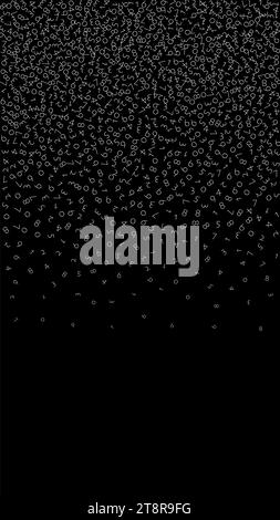 Falling numbers, big data concept. Binary white orderly flying digits ...