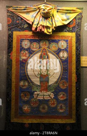 Tibetan Tangka Painting, Tibet Museum, Lhasa Stock Photo - Alamy