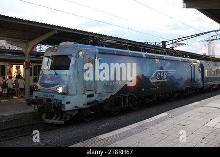 Romanian Railway (CFR) Electric Locomotive, Bucharest North Railway ...