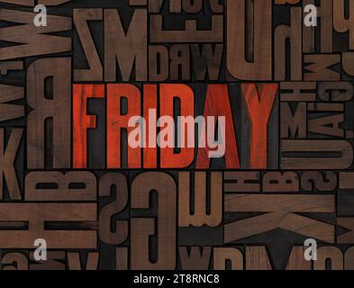 Retro letterpress wood type printing blocks - October Stock Photo - Alamy