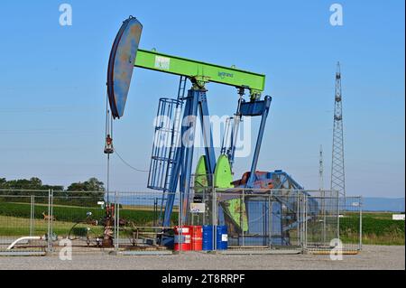 Oil and gas production in Prottes in the Weinviertel, Lower Austria ...
