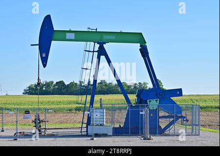 Oil and gas production in Prottes in the Weinviertel, Lower Austria ...