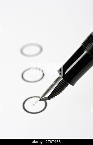 Fountain fountain pen ready for voting Stock Photo - Alamy