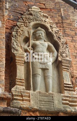 Lolei, Khmer temple, ancient Angkor area, Cambodia. Reign of Yasovarman ...