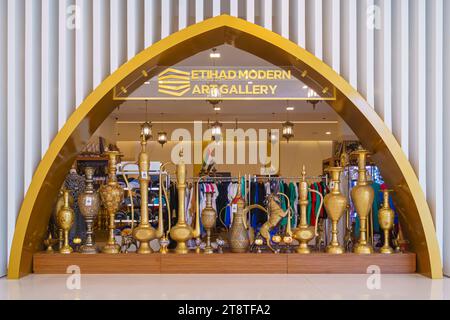 interior of a souvenir shop at a Sheikh Zayed Grand Mosque in Abu Dhabi ...