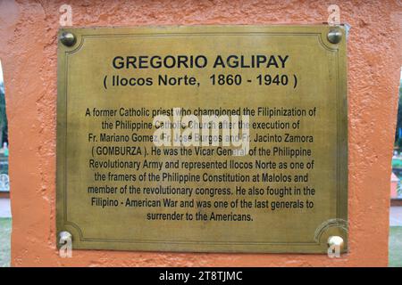 Rizal Park: Gregorio Aglipay, Rizal Park, Manila, Luzon, Philippines ...