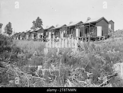 Miners' huts at Waiuta, West Coast, Scene at Waiuta, Inangahua County ...